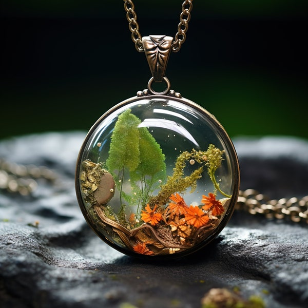 Resin Necklace - Etsy