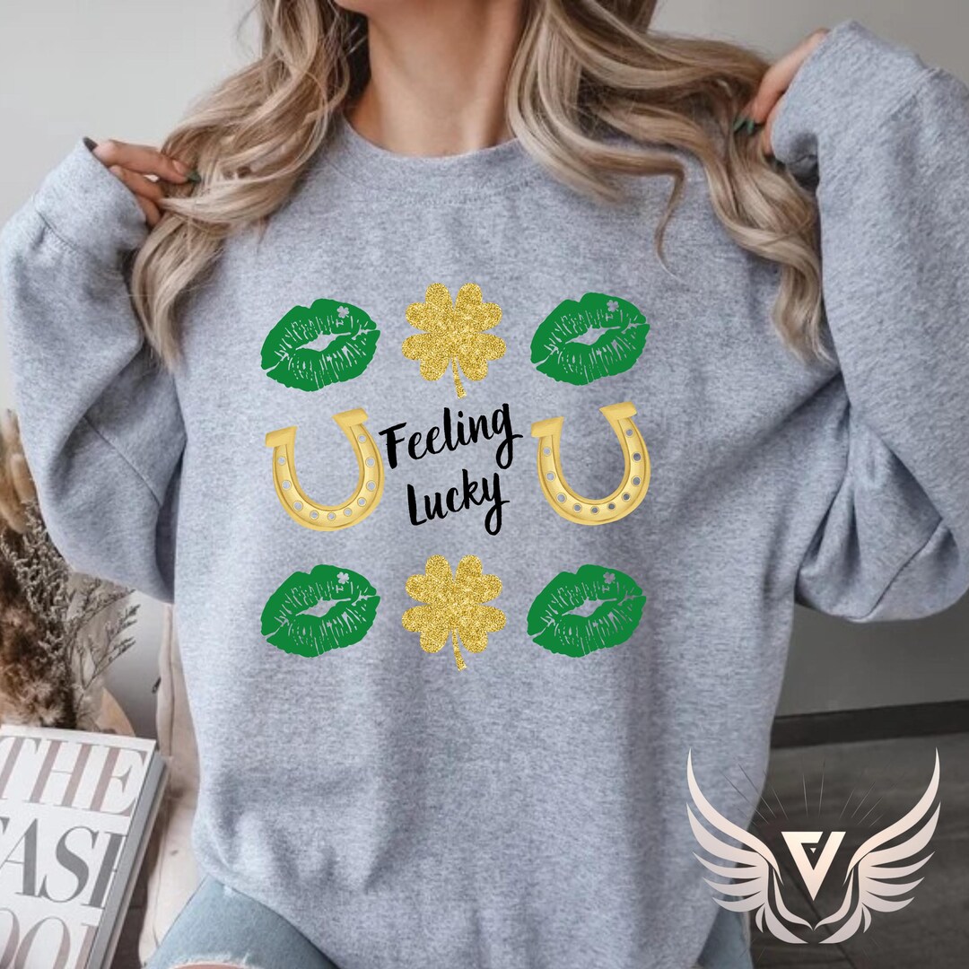 Feeling Lucky Column Pattern SVG PNG, Lucky Svg, St Patricks Day Svg ...