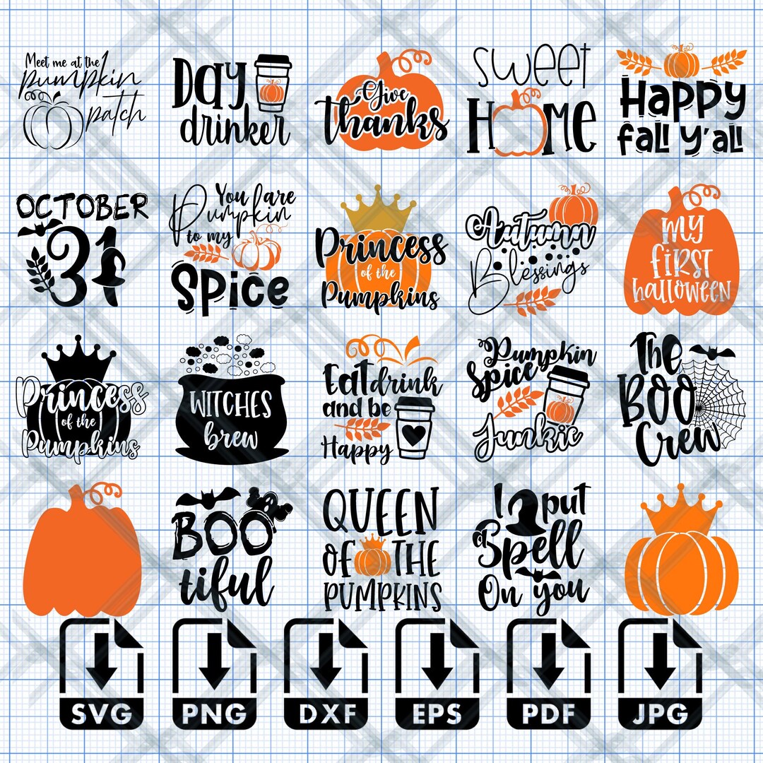 Svg Png Halloween Bundle Pack 20 - Etsy