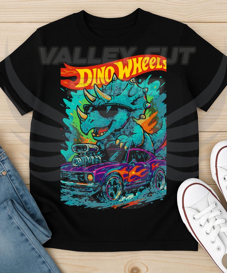 Dino Wheels Dinosaur Car PNG | Kids T-shirt Design | Triceratops & T ...