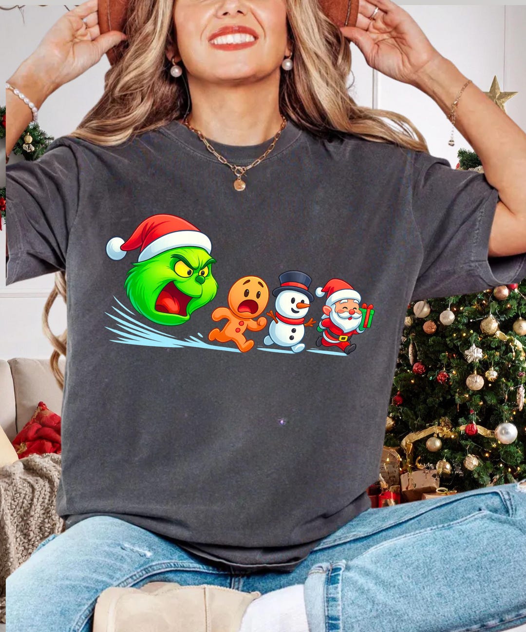 Funny Grinchmas Pacman Christmas Png Gingerbread Cookie Png Running ...