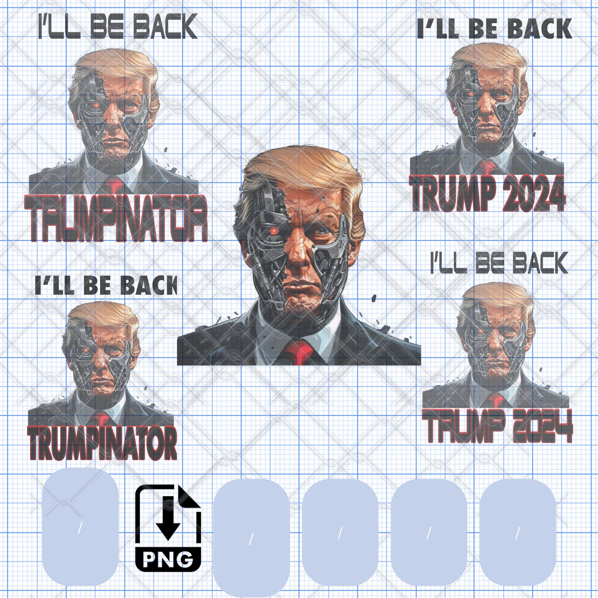 Trump 2024 Trumpinator Png Terminator Txt Font and Basic - Etsy