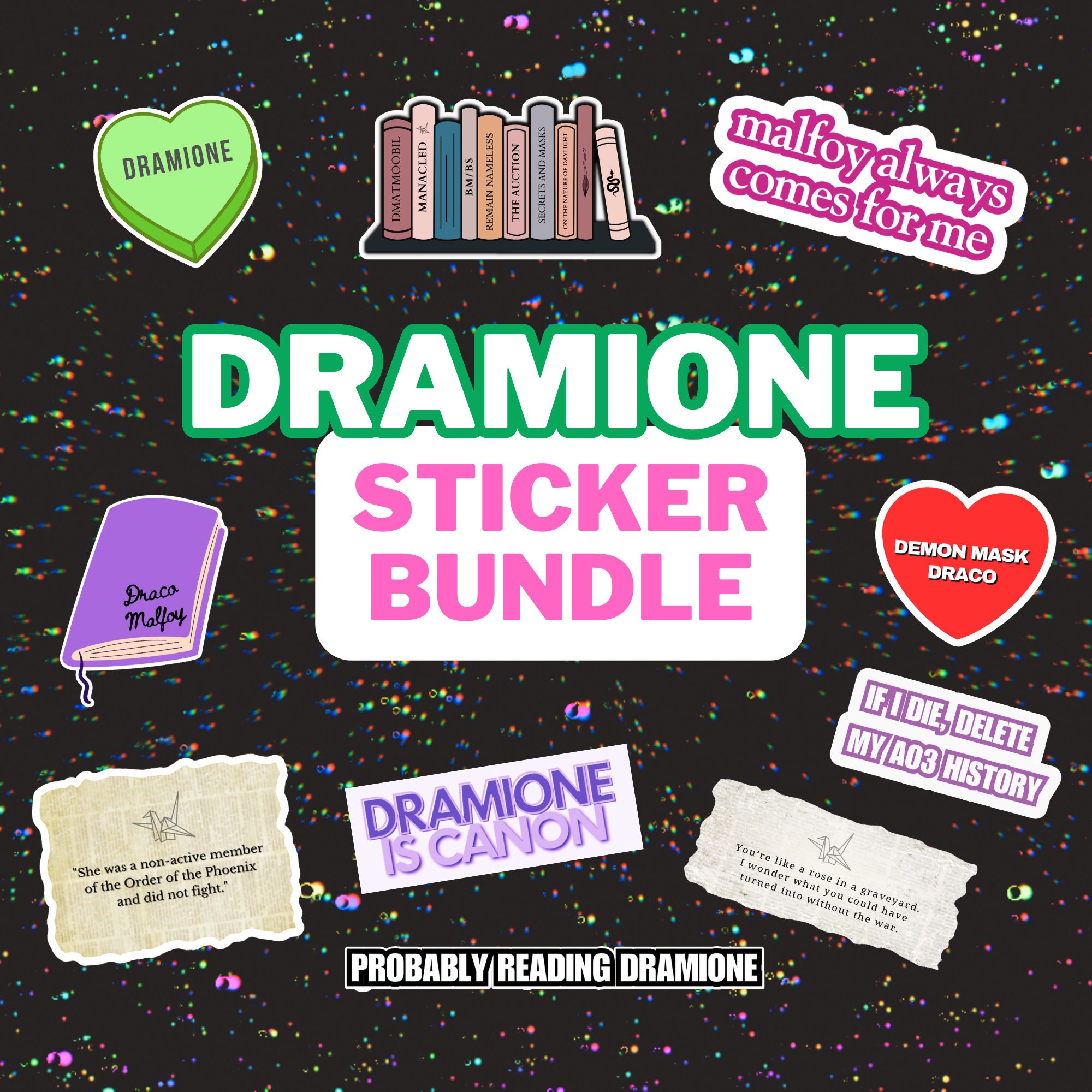 Dramione Sticker Bundle Fanfiction Reader Enemies to Lovers - Etsy