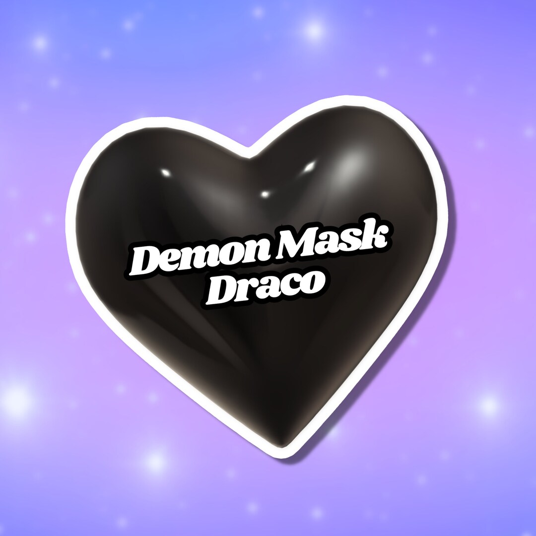 Demon Mask Draco Secrets and Masks Sticker, Dramione Book AO3 ...