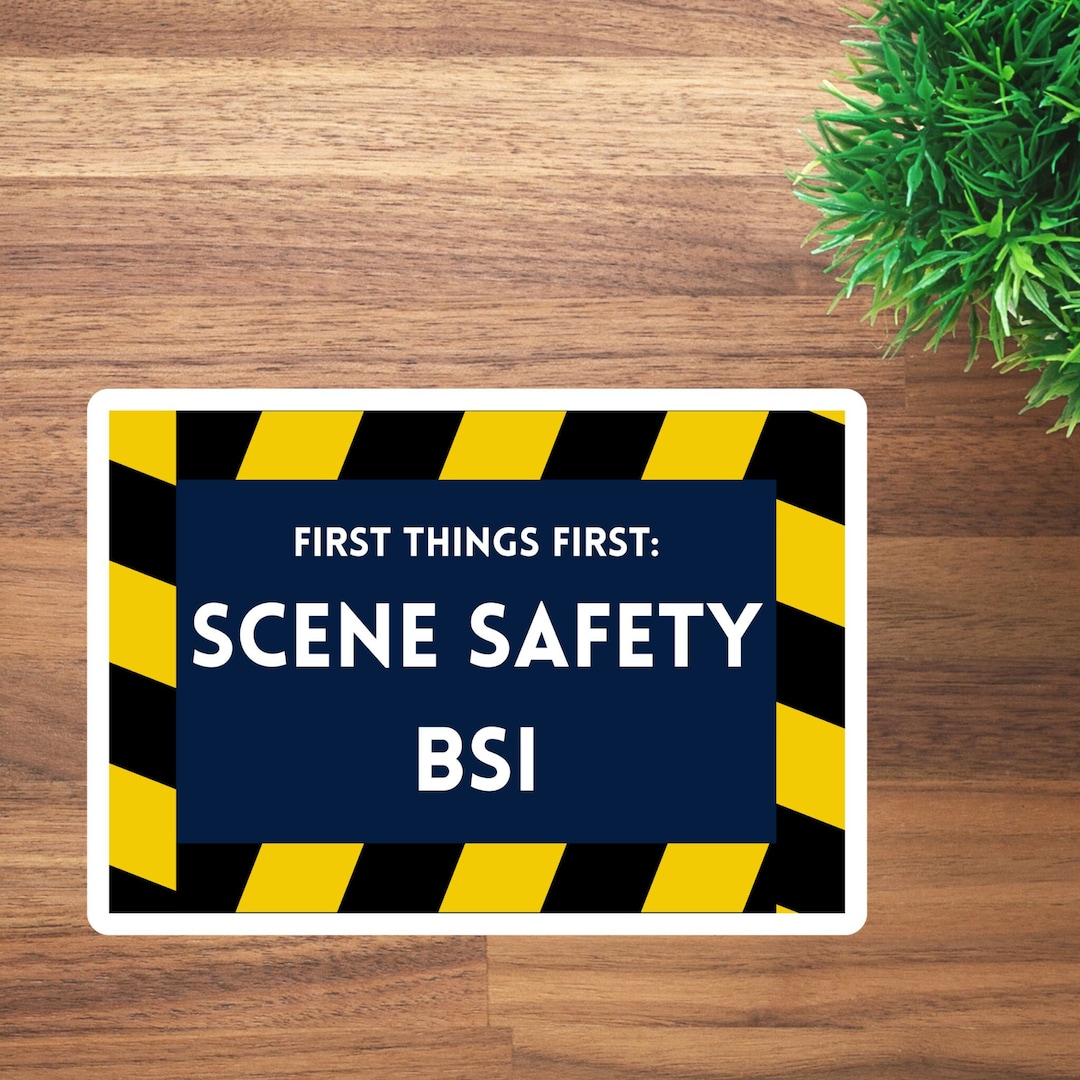 EMS EMT Paramedic Sticker - Scene Safety BSI - Kiss-cut Stickers - Etsy