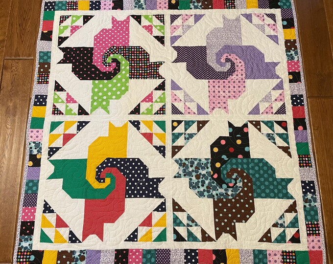 Swirl Cat Tails Quilt - Etsy