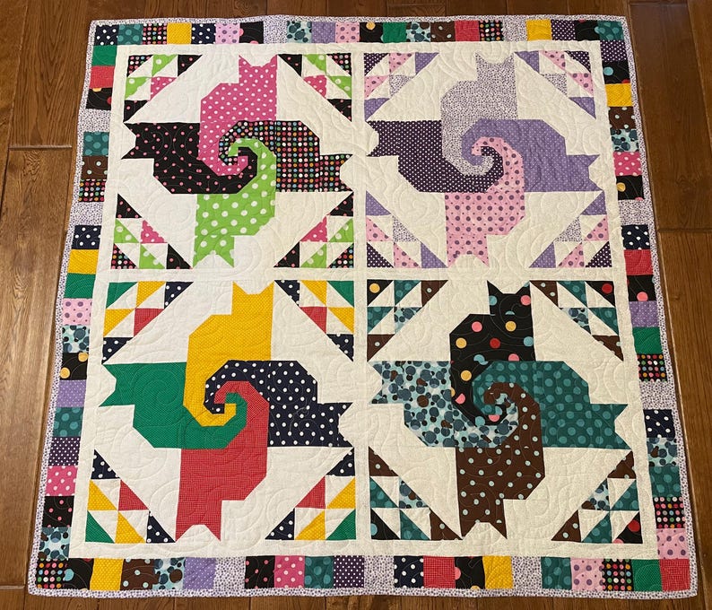 Swirl Cat Tails Quilt - Etsy