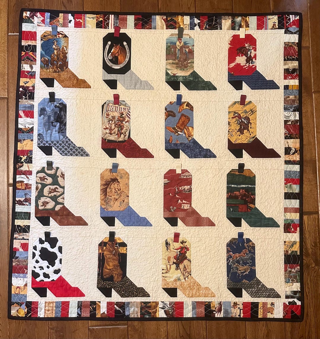 Cowboy Boot Wall Hanging Quilt - Etsy