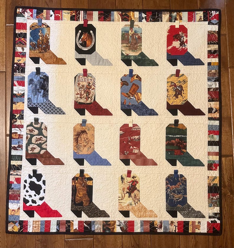 Cowboy Boot Wall Hanging Quilt - Etsy