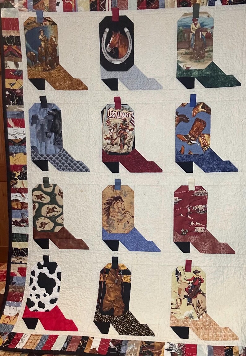 Cowboy Boot Wall Hanging Quilt - Etsy