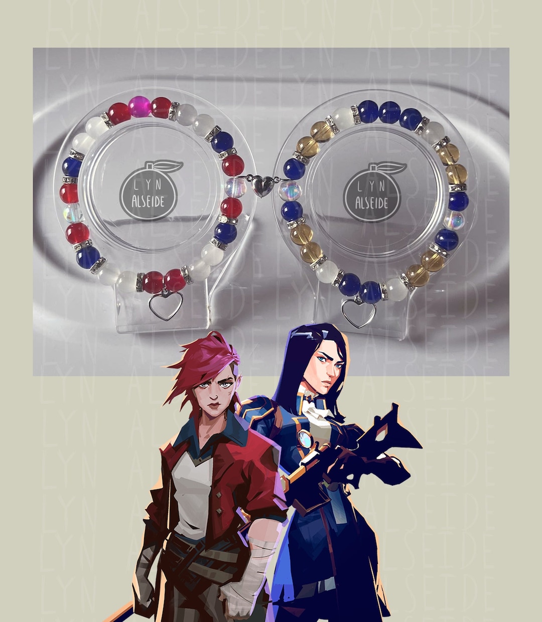 League of Legends Beaded Bracelets, Vi & Caitlyn - Etsy