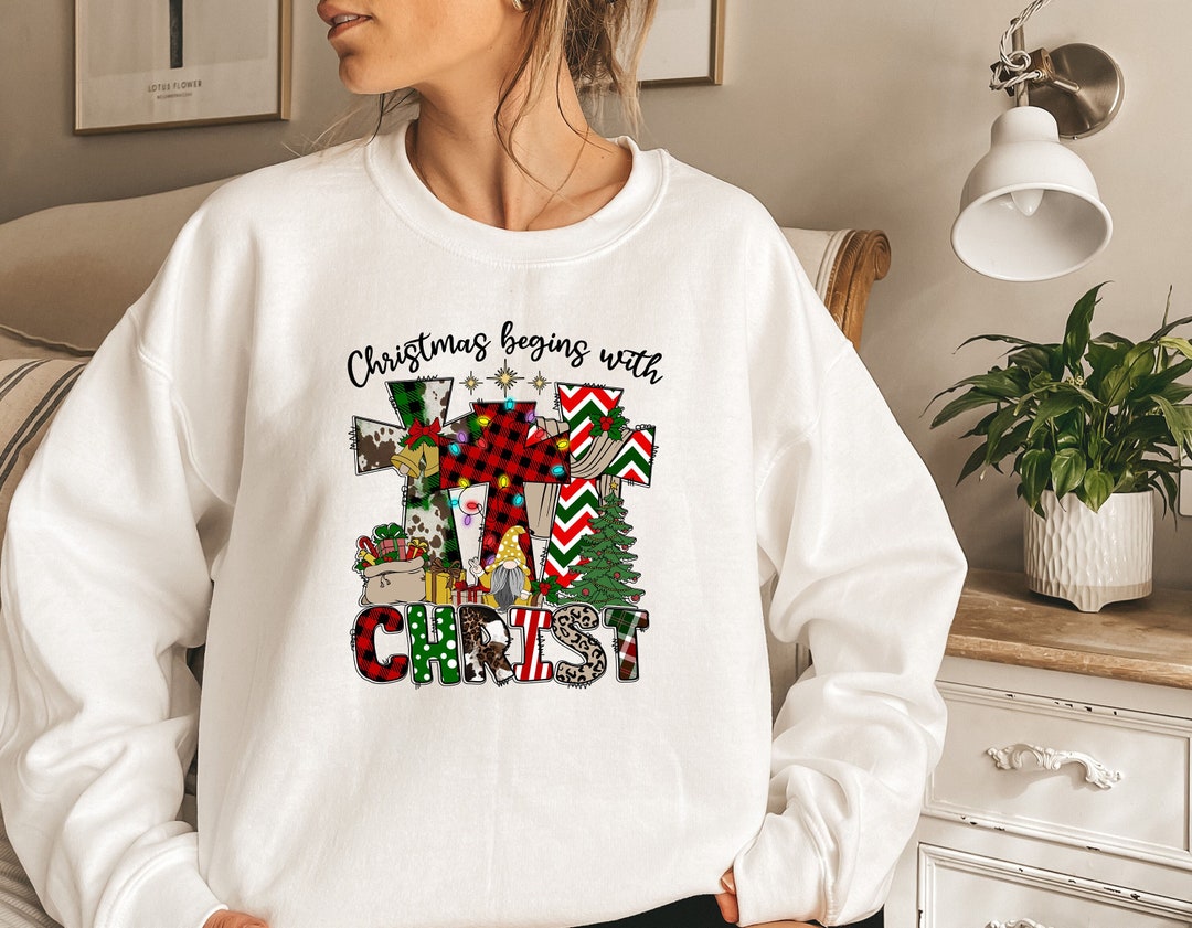 Christmas Begins With Christ Shirt Jesus Christmas Shirt - Etsy