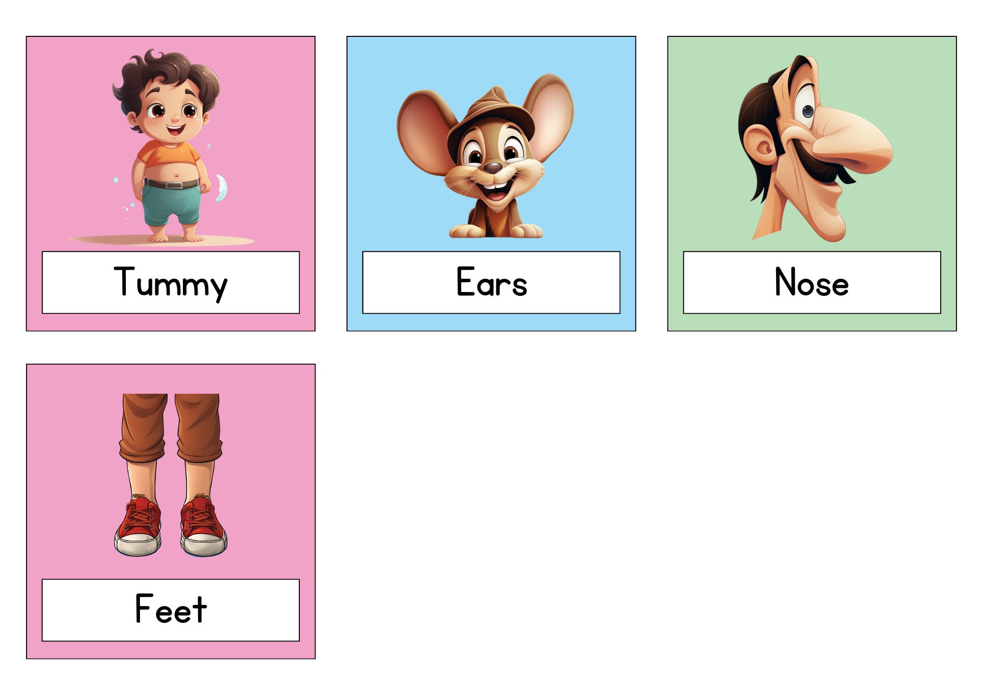 Learn and Play: Body Parts Identification Flashcards for Kids 3-7 ...