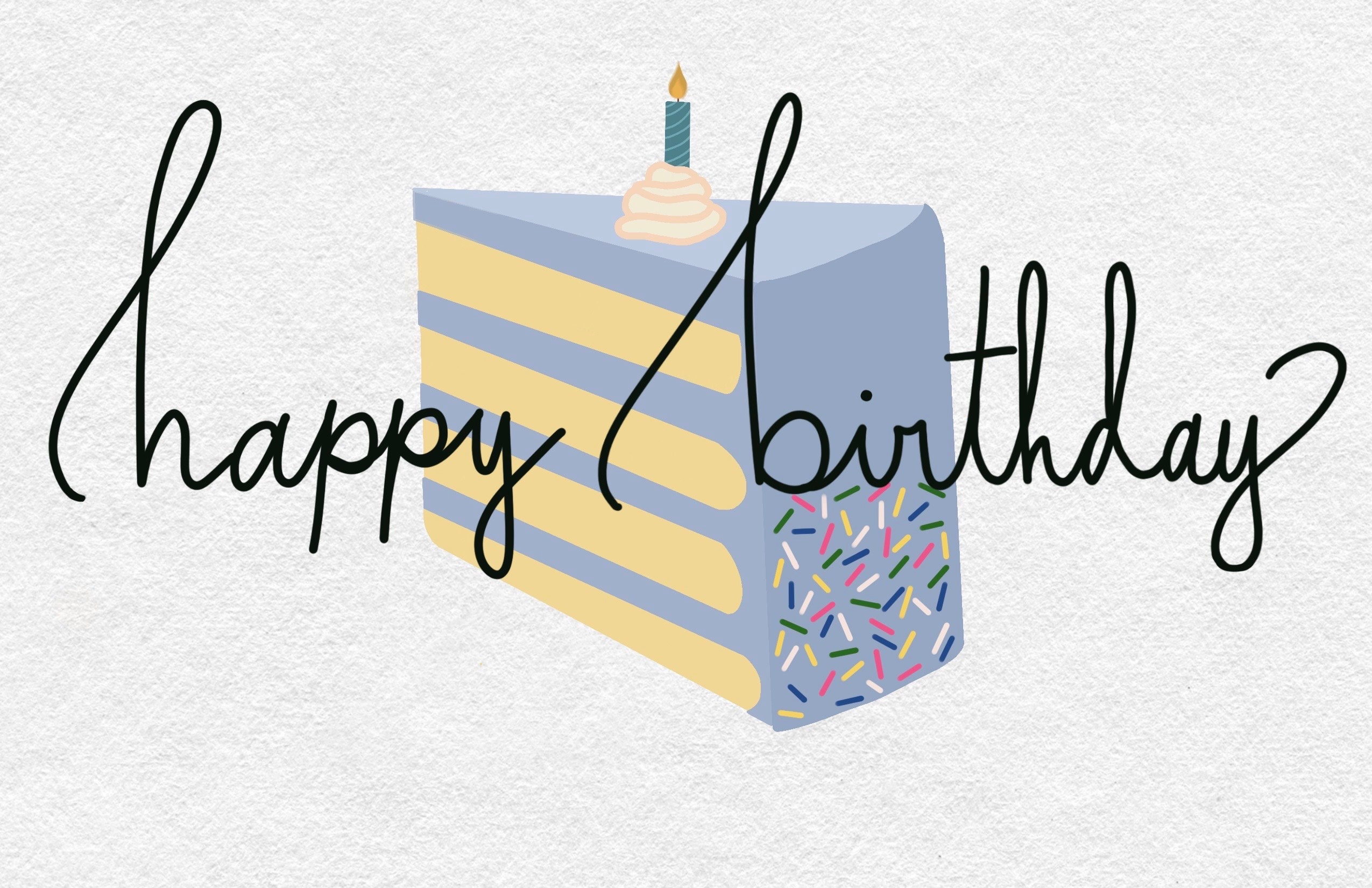 Happy Birthday Cake Card Trio - Etsy