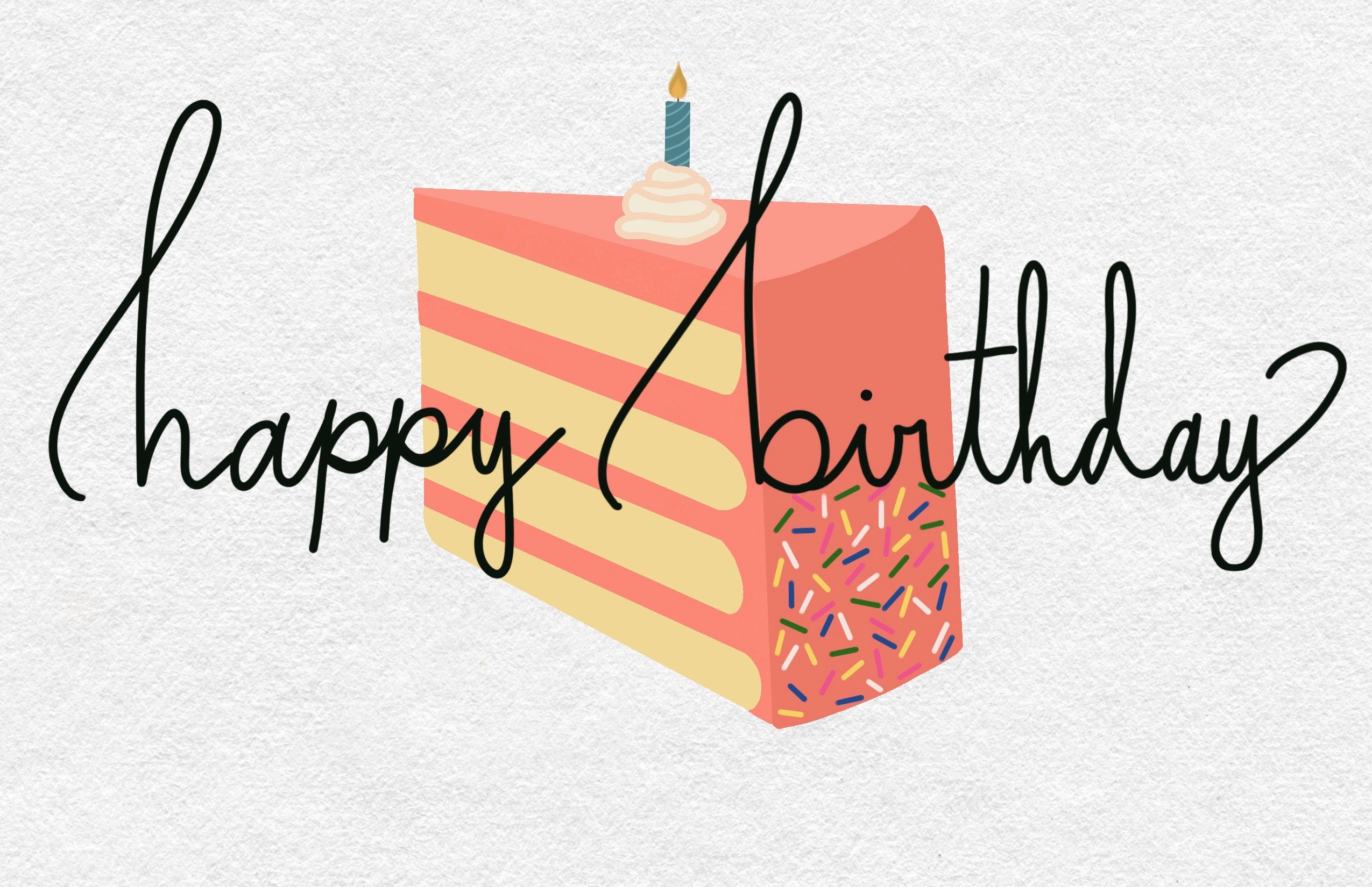 Happy Birthday Cake Card Trio - Etsy