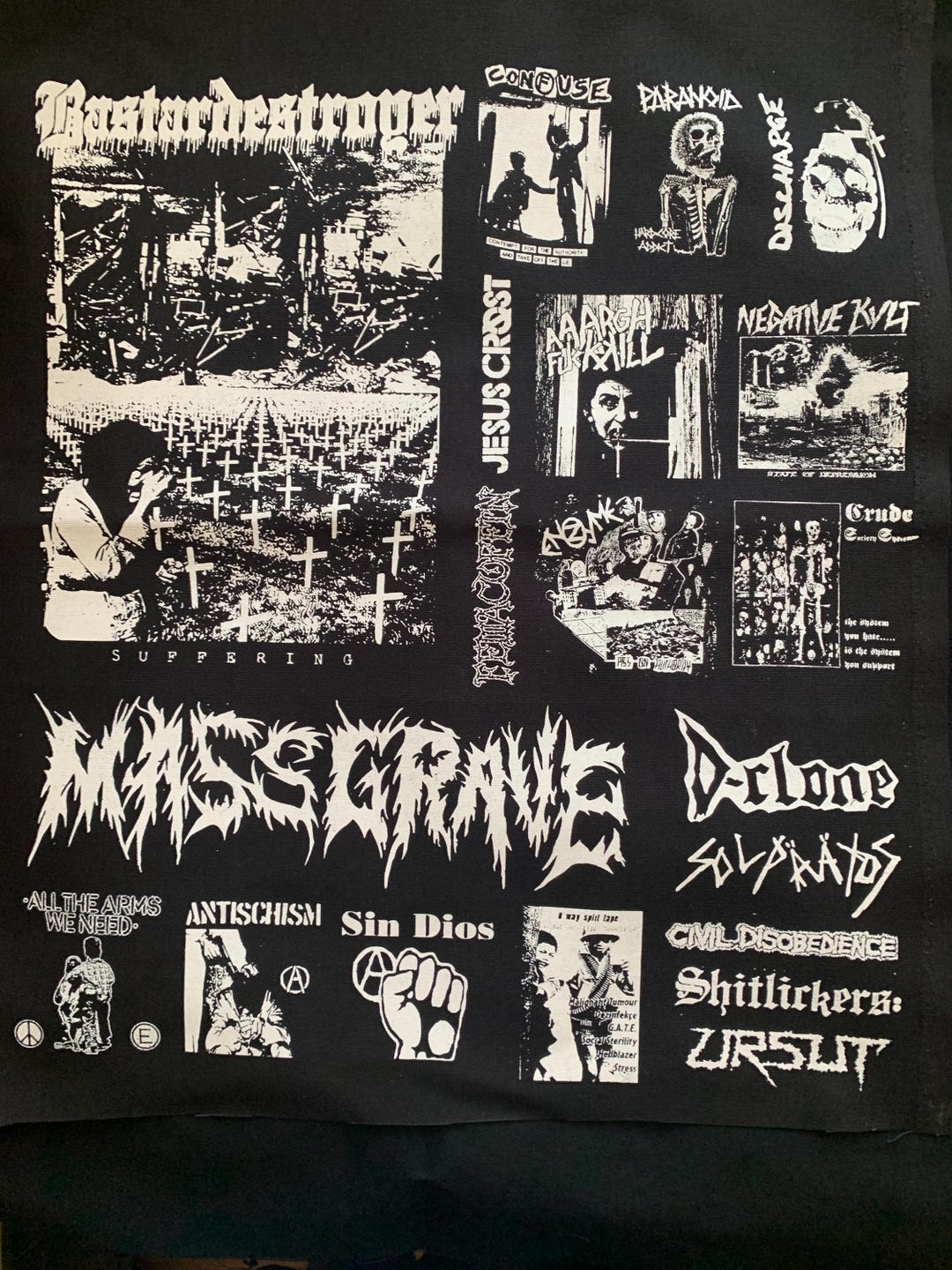 Crust Punk Patches Sheet Grindcore - Etsy