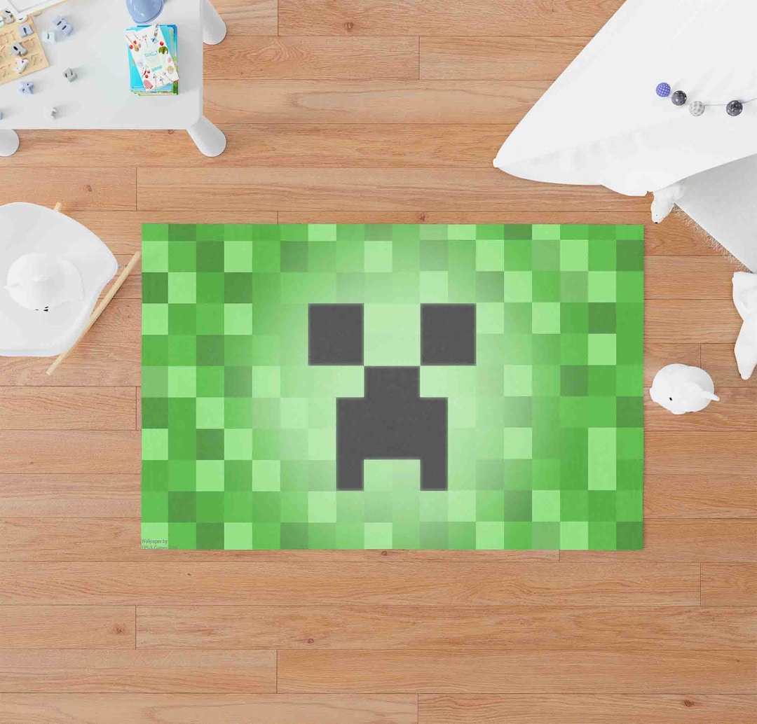 Costum Pixelated Minecraft Inspired Rug Character Rug - Etsy