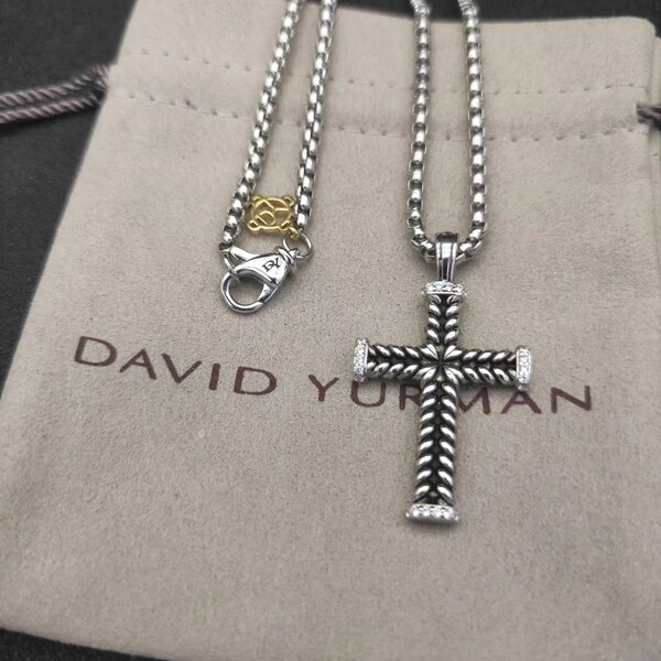 Mens David Yurman Cross Necklace - Etsy