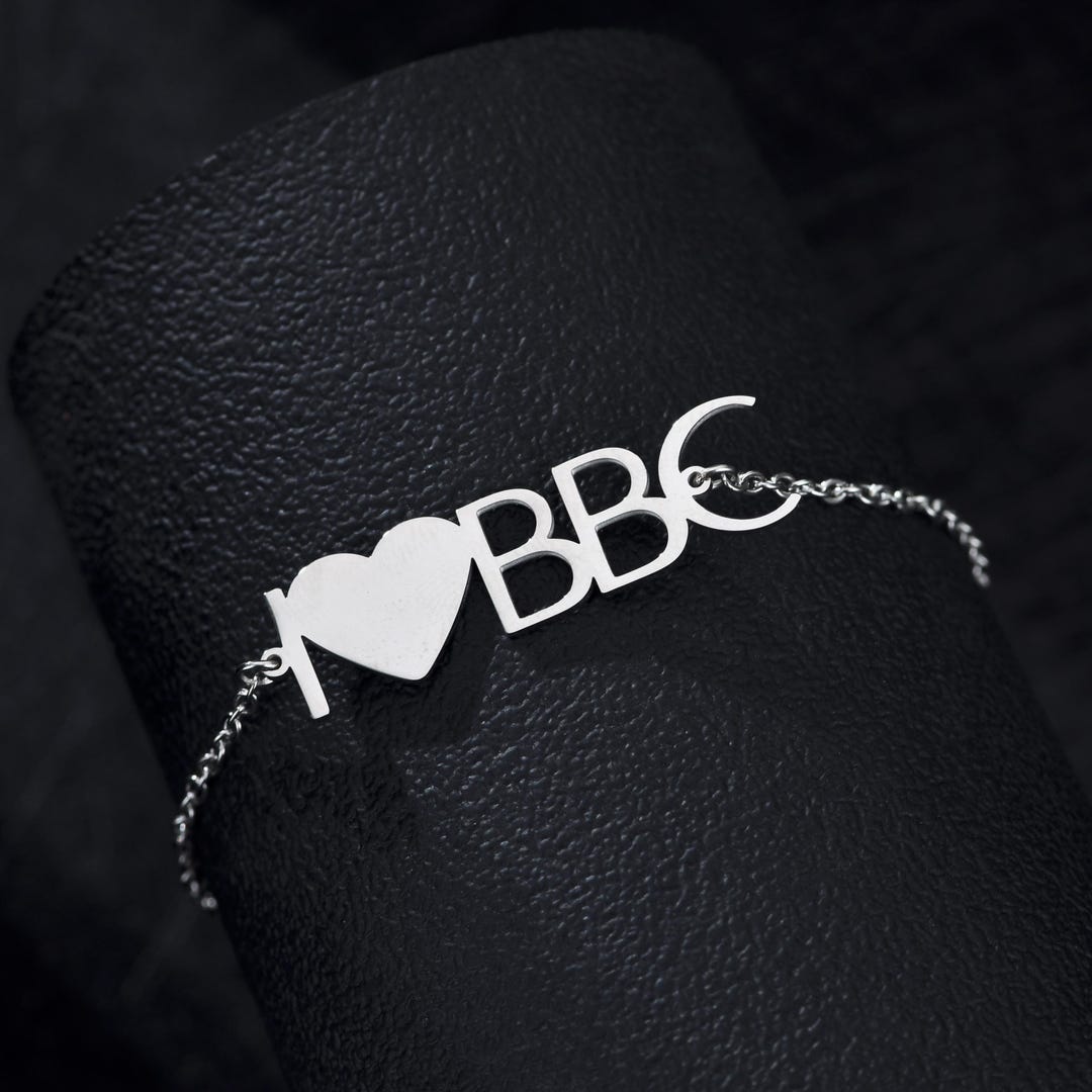 I Love BBC Anklet - Silver I Love BBC Ankle Bracelet - I Luv BBC Anklet ...