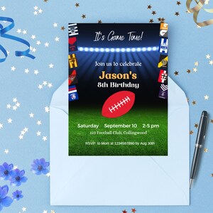 AFL Birthday Template EDITABLE, Digital Card, Thank You Tag, Australian ...