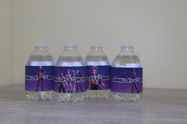 Kpop Custom Party Favors | Water Bottles | Digital - Etsy