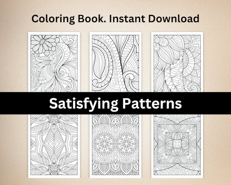 Satisfying Patterns Adult Coloring Book, Adult Coloring Pages ...