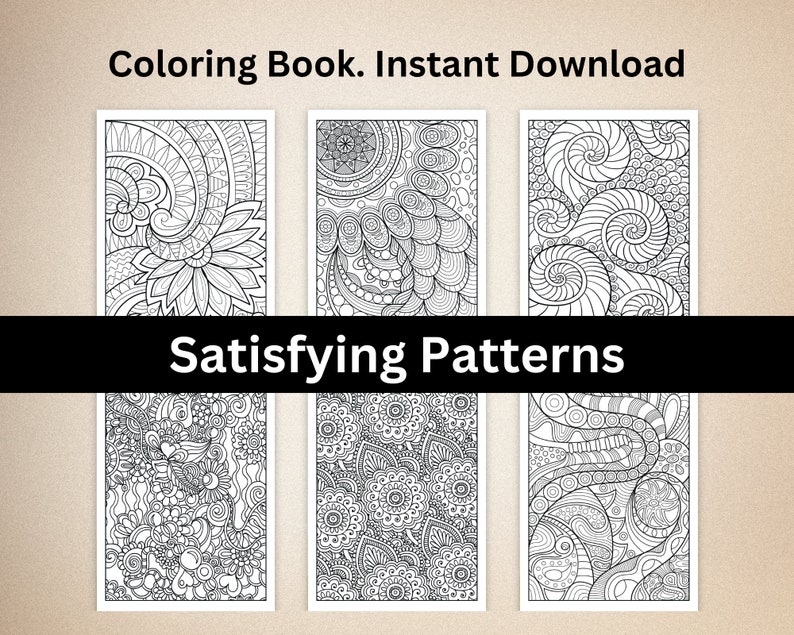 Satisfying Patterns Adult Coloring Book, Adult Coloring Pages ...