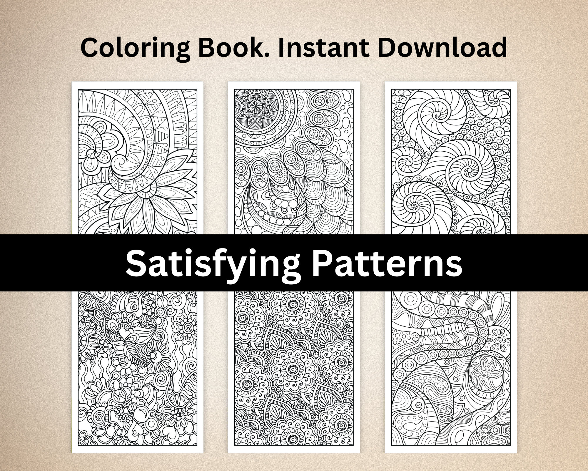 Satisfying Patterns Adult Coloring Book, Adult Coloring Pages ...