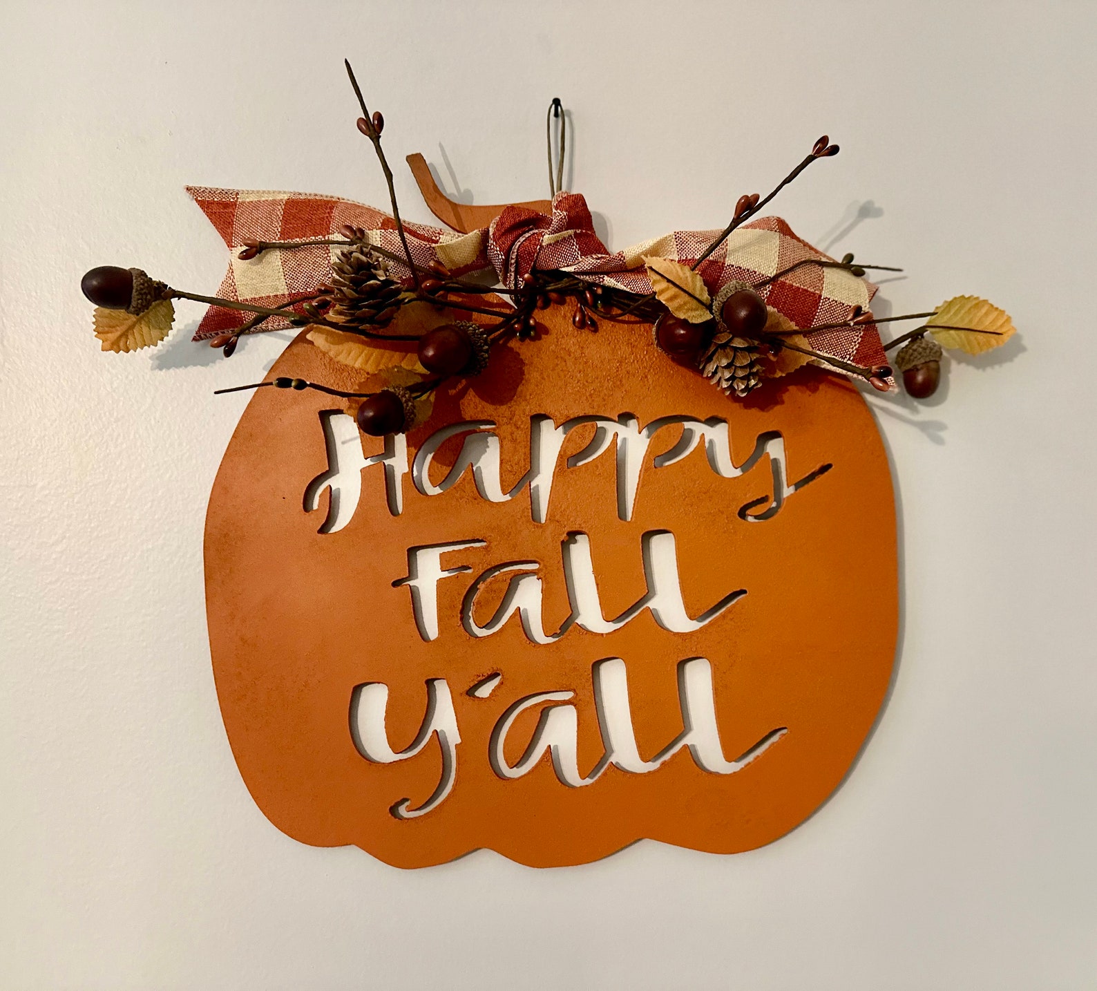 Fall Pumpkin Metal Art - Etsy