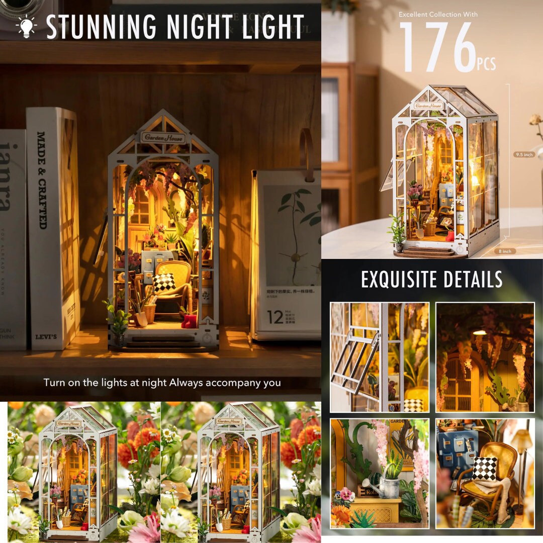 Garden House Scenery Night Light Do It Yourself Materials - Etsy