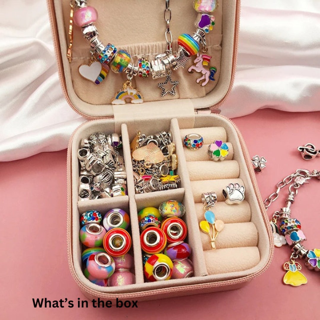 66 Pieces of Jewelry Making Set for Charm Bracelet for Girls Gift Set ...