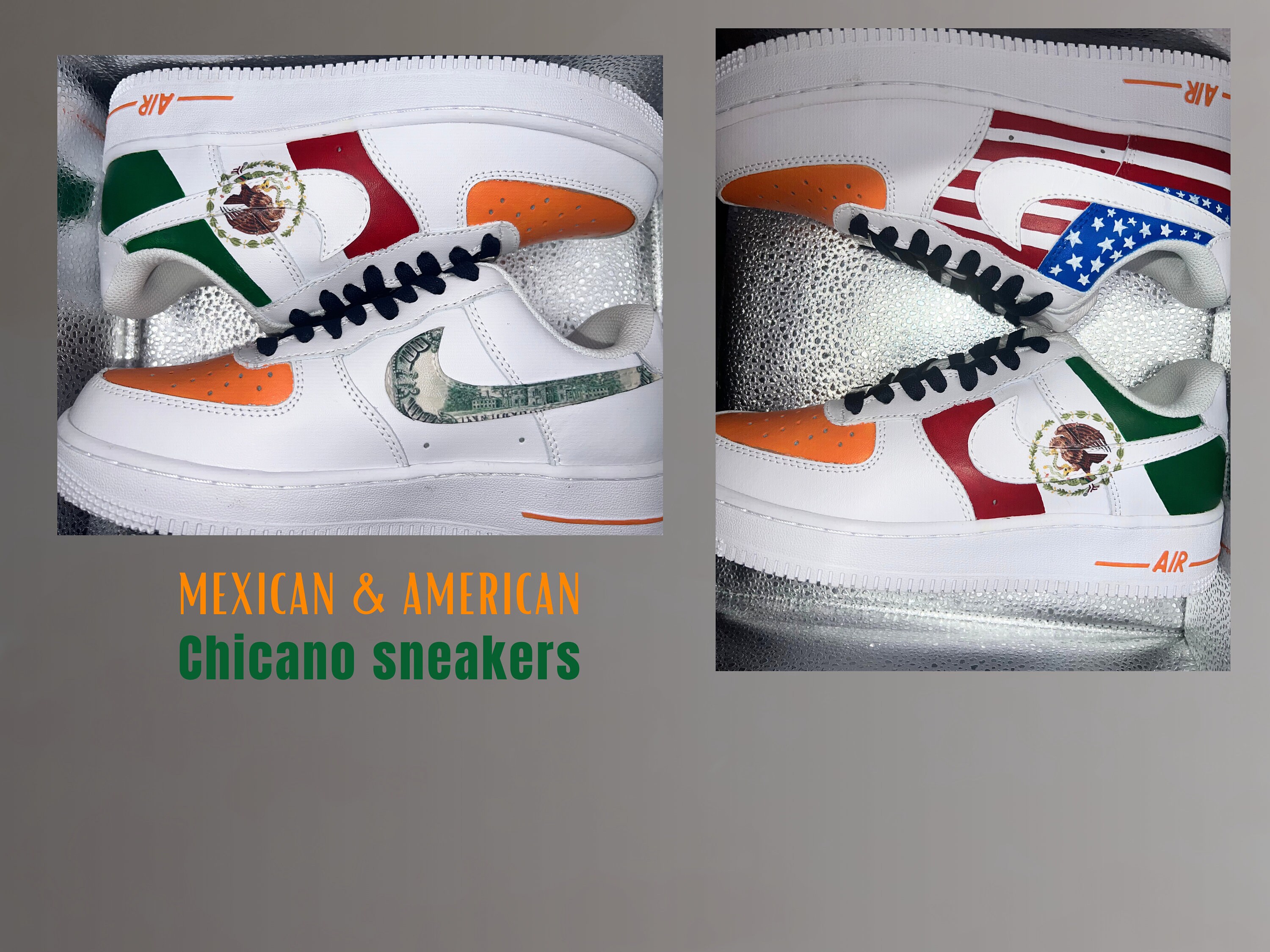 Mexico American Flag AF1 - Etsy