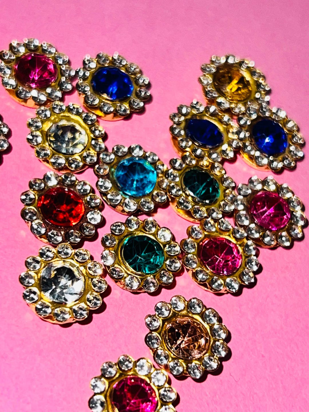 15 Rhinestone Flower Verity Pack - Etsy