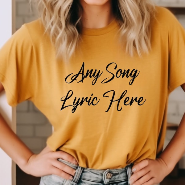 T Shirts Song Lyrics - Etsy