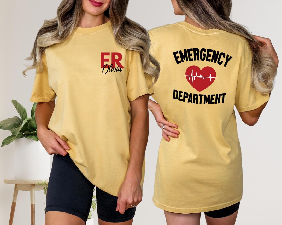 Emergency Department Nurse Shirt, ER Nurse Tee, Emergency Room Apparel ...
