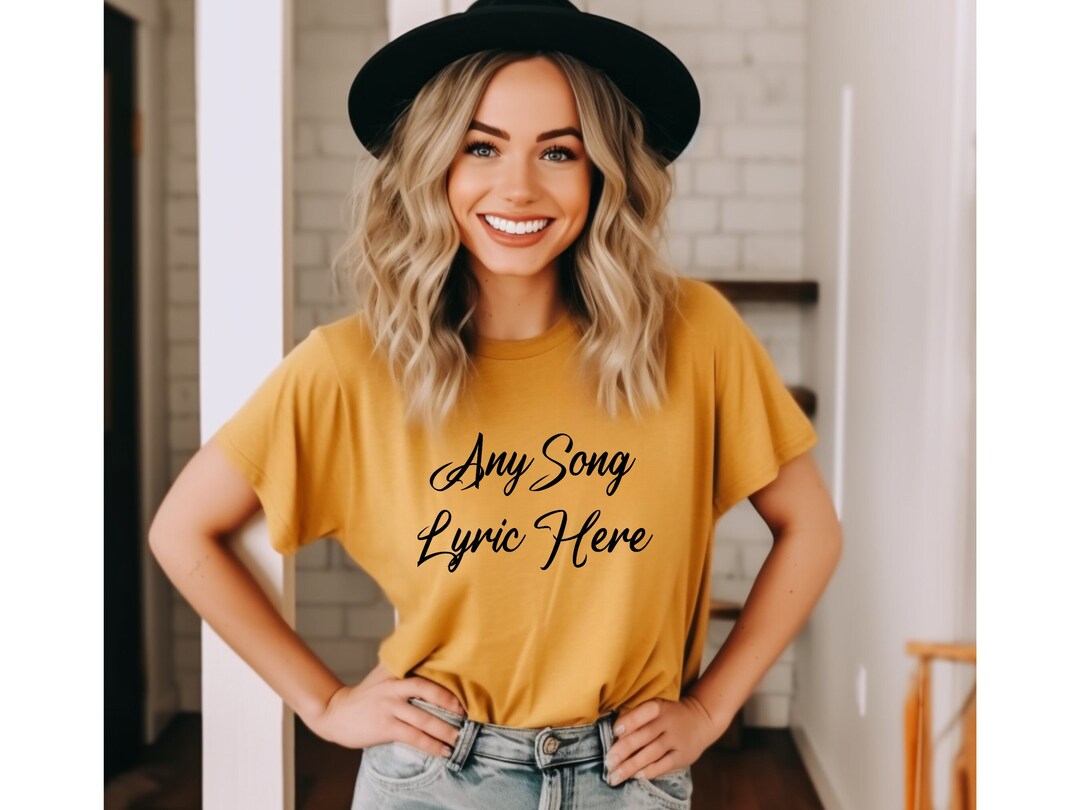 Song Lyric Shirt, Song Lyrics on Shirt, Country Music Shirt, Summer ...