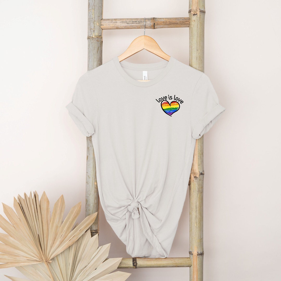 Love is Love Pocket T-shirt, LGBTQ Support Tees, Gay Pride Shirt ...