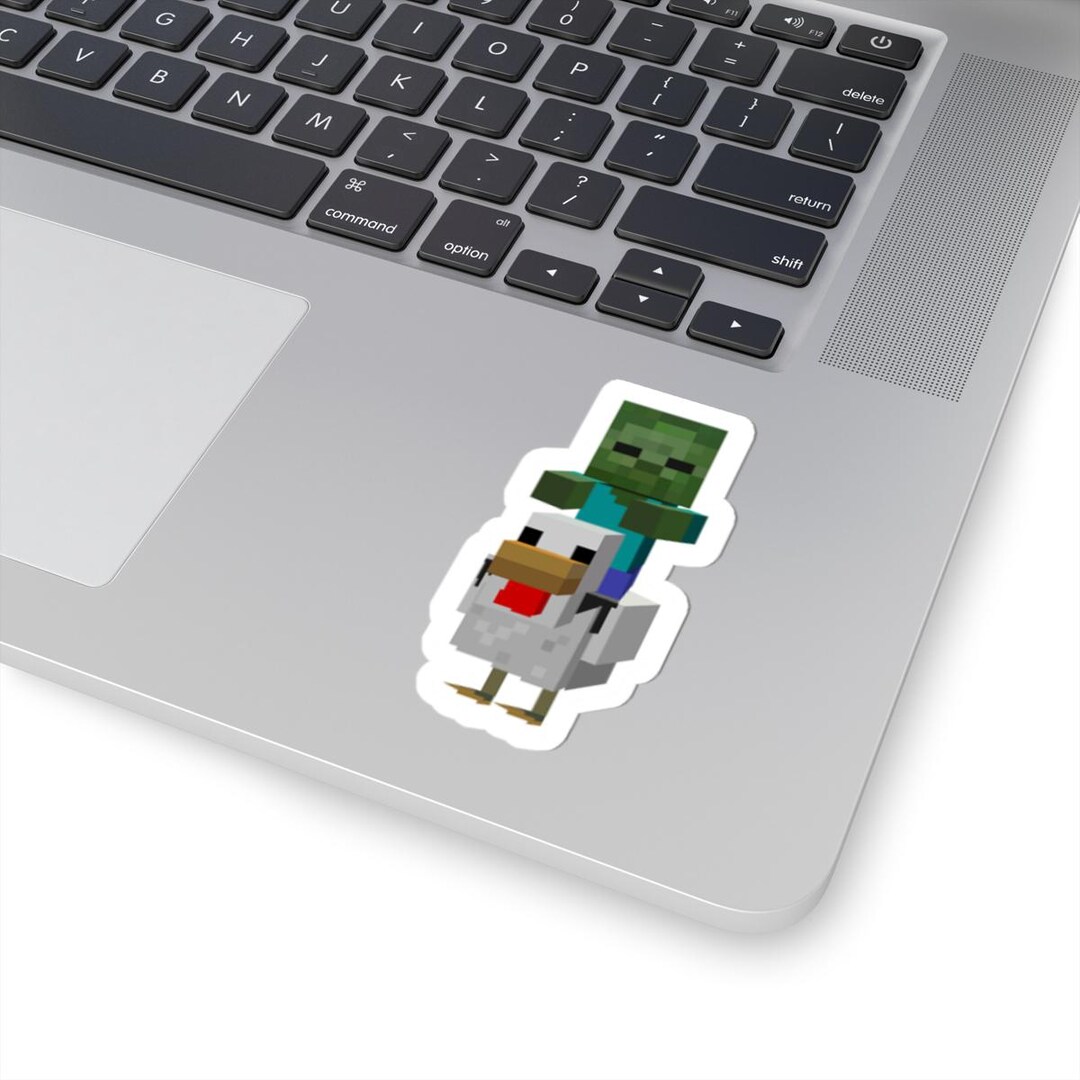 Minecraft Chicken Jockey Sticker | Gamer Vinyl Decal | Cute Zombie ...