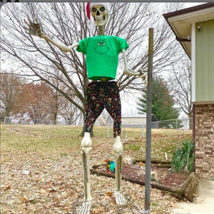 12 Foot Skeleton ELF Shirt for Skelly Christmas Clothes Costume for ...