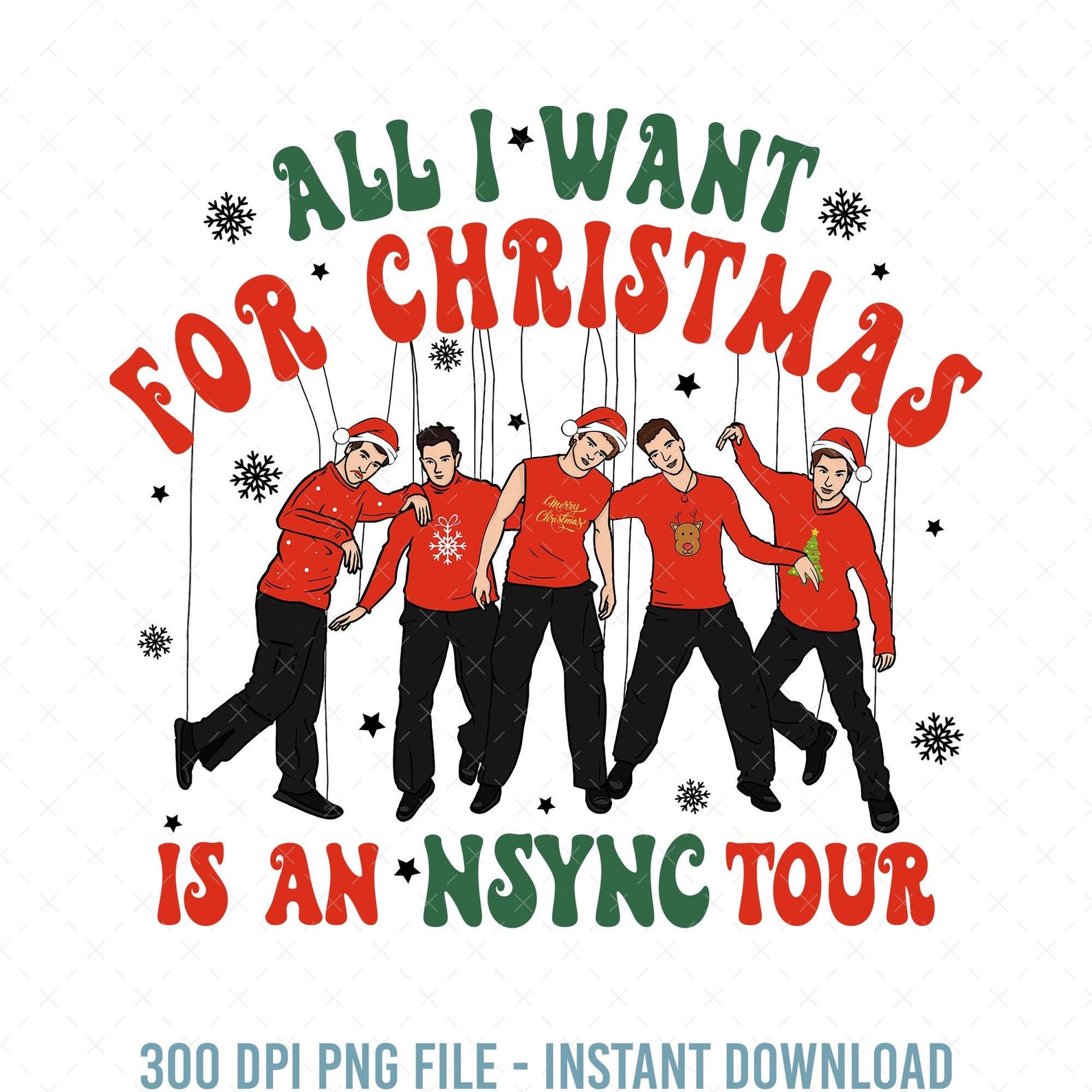 All I Want for Christmas is an Nsync Tour PNG, Nsync PNG, Boy Band Png ...
