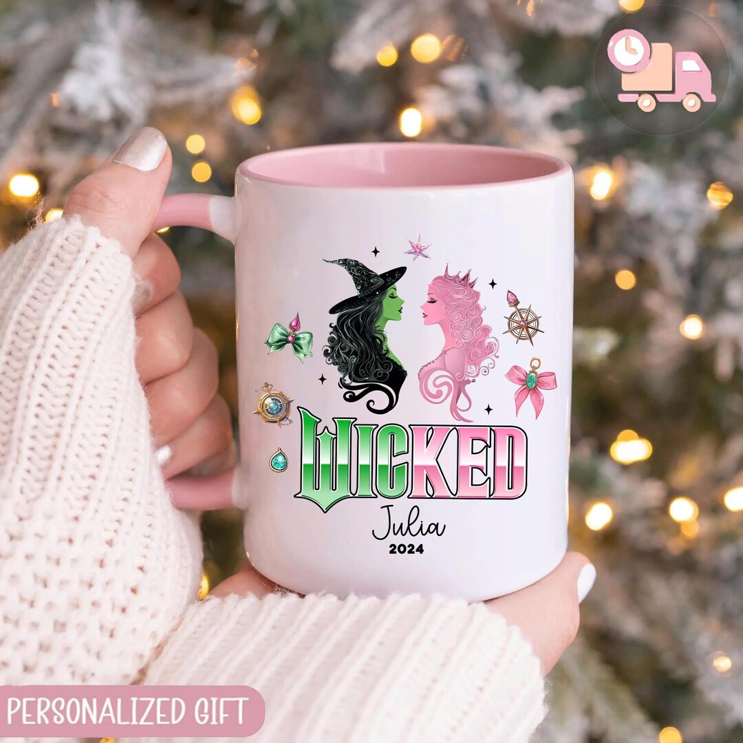 Personalized Wicked Movie Mug, Defy Gravity Broomstick Magic Mug ...