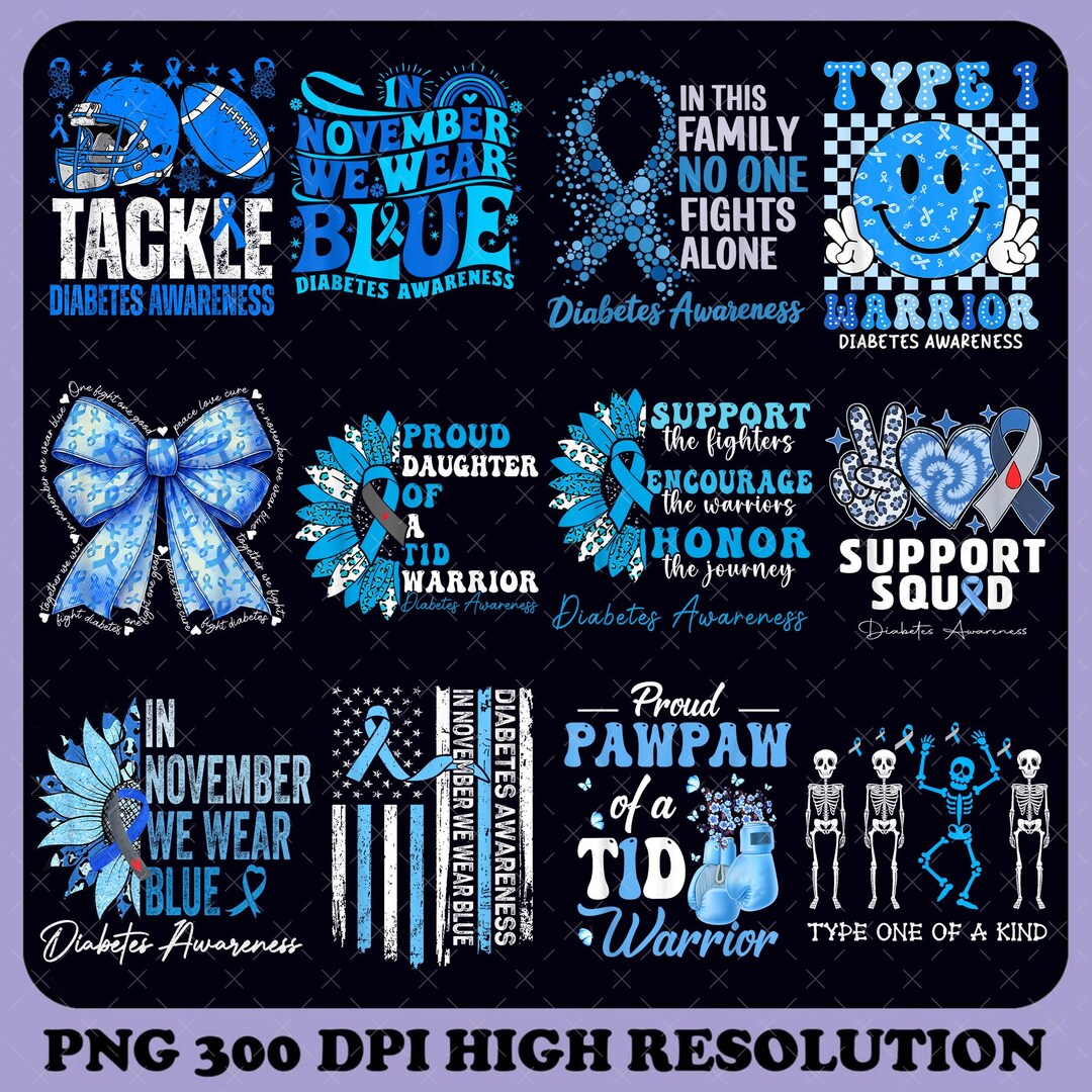 15 Diabetes Awareness Bundle Png, Diabetes Png, Blue Ribbon Png ...
