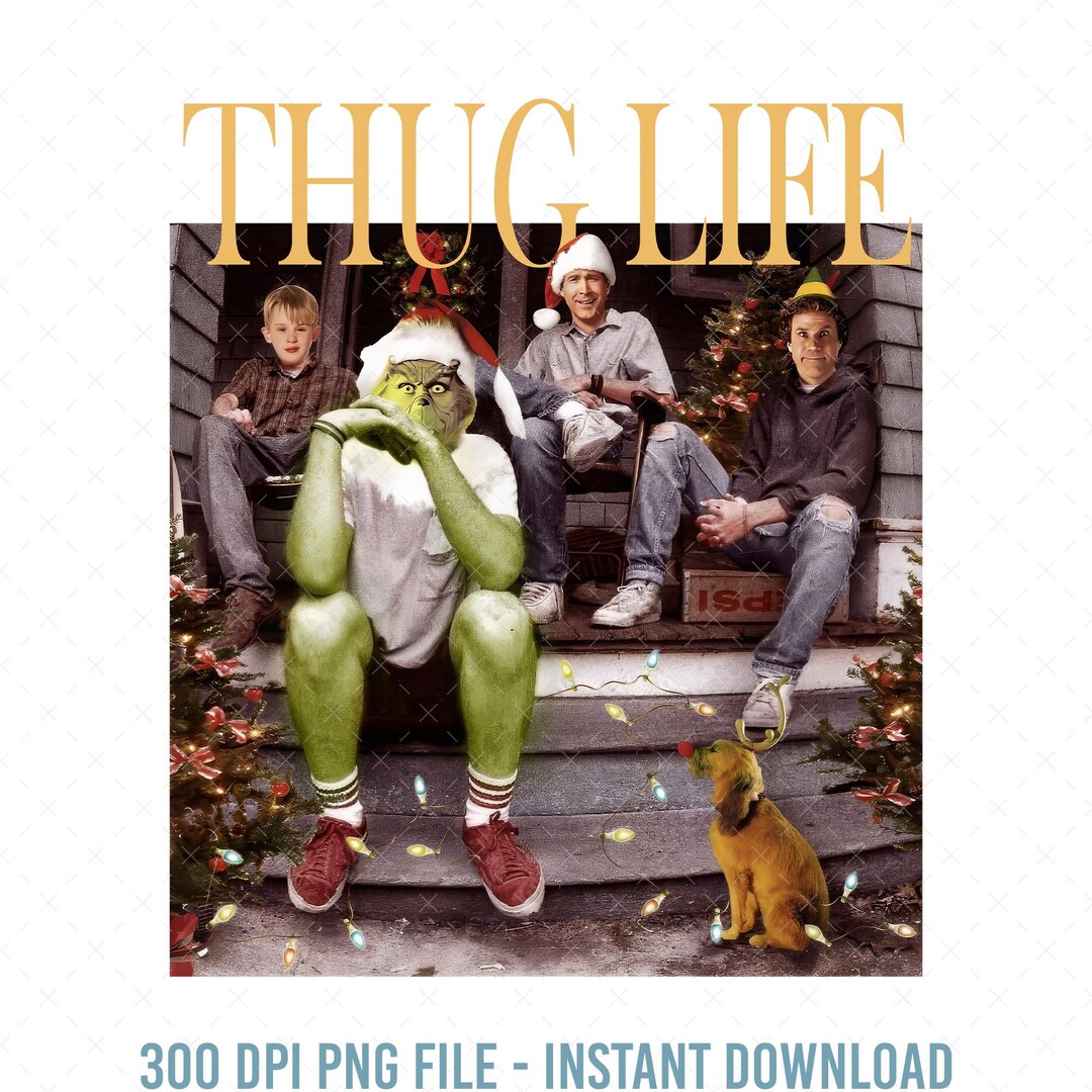 Thug Life Christmas Movie Png, the Grinh Movie Png, Home Alone ...