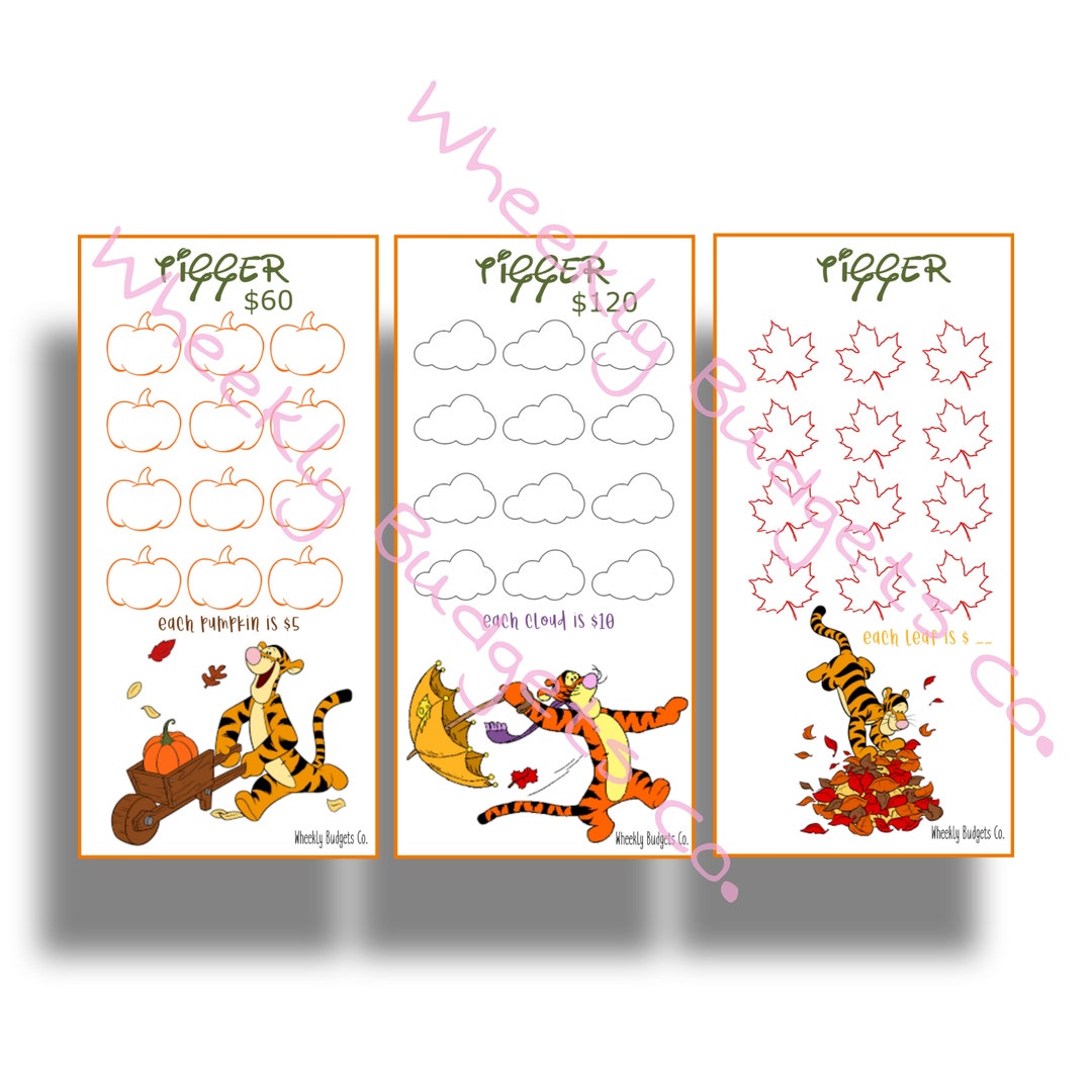 Tigger Fall Savings Challenge - Etsy