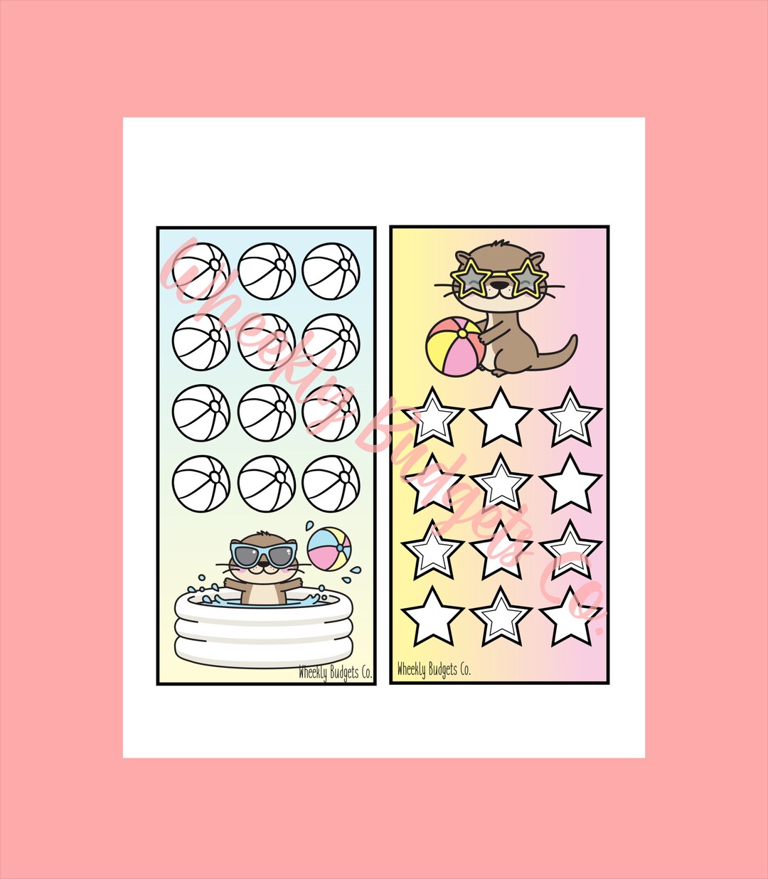 Beachball Otter Savings Challenge Etsy