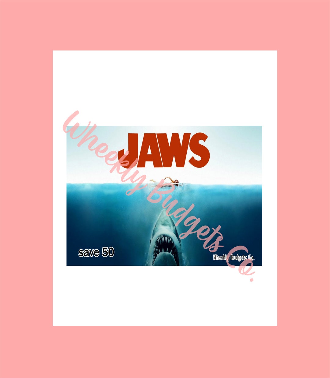 Jaws Scratch off Savings Challenge - Etsy