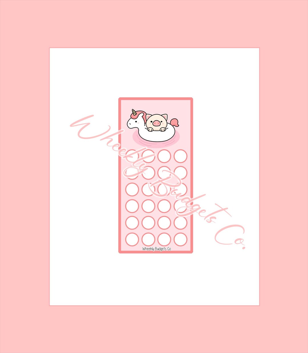 Piggy Float Savings Challenge - Etsy