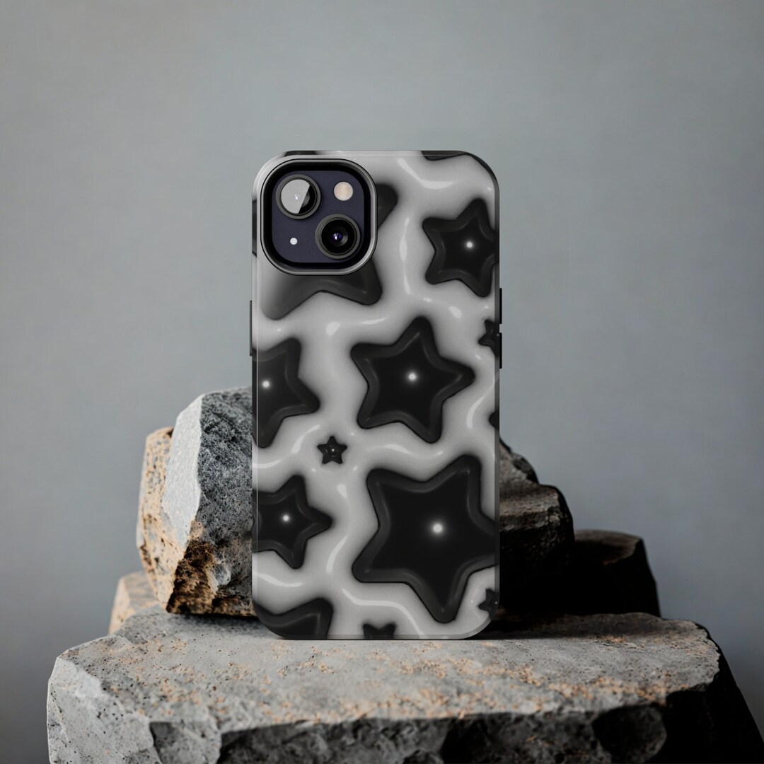 Black Star iPhone Case print 3D Optical Illusion iPhone 15 Unique Gifts ...