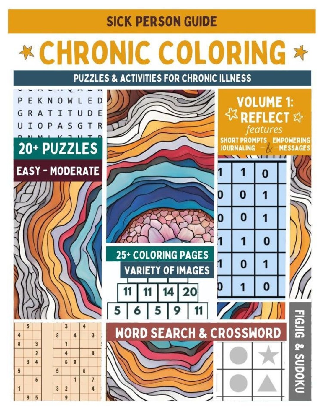 Chronic Coloring: Puzzle & Activity Book for Chronic Illness (vol. 1 ...