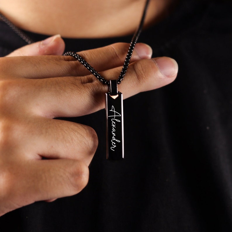 Personalized Name Necklace for Men, Men's Stainless Steel Necklace ...